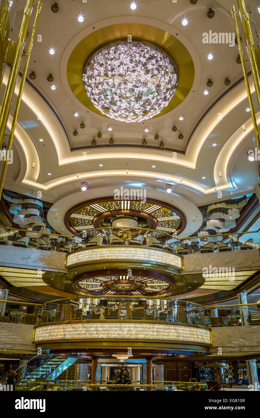 Cruise ship decor in the atrium of the Regal Princess Stock Photo - Alamy