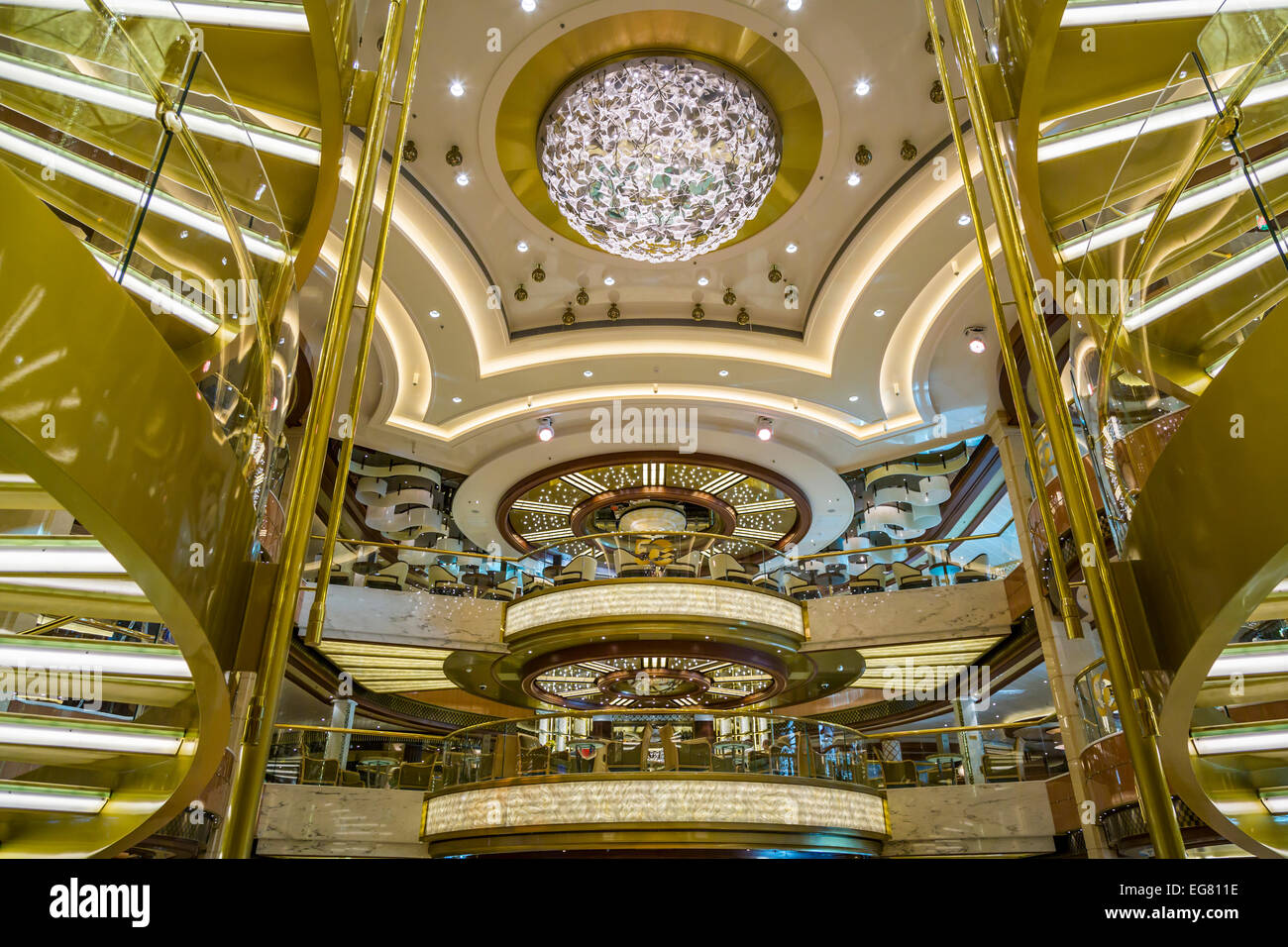 Cruise ship decor in the atrium of the Regal Princess Stock Photo - Alamy