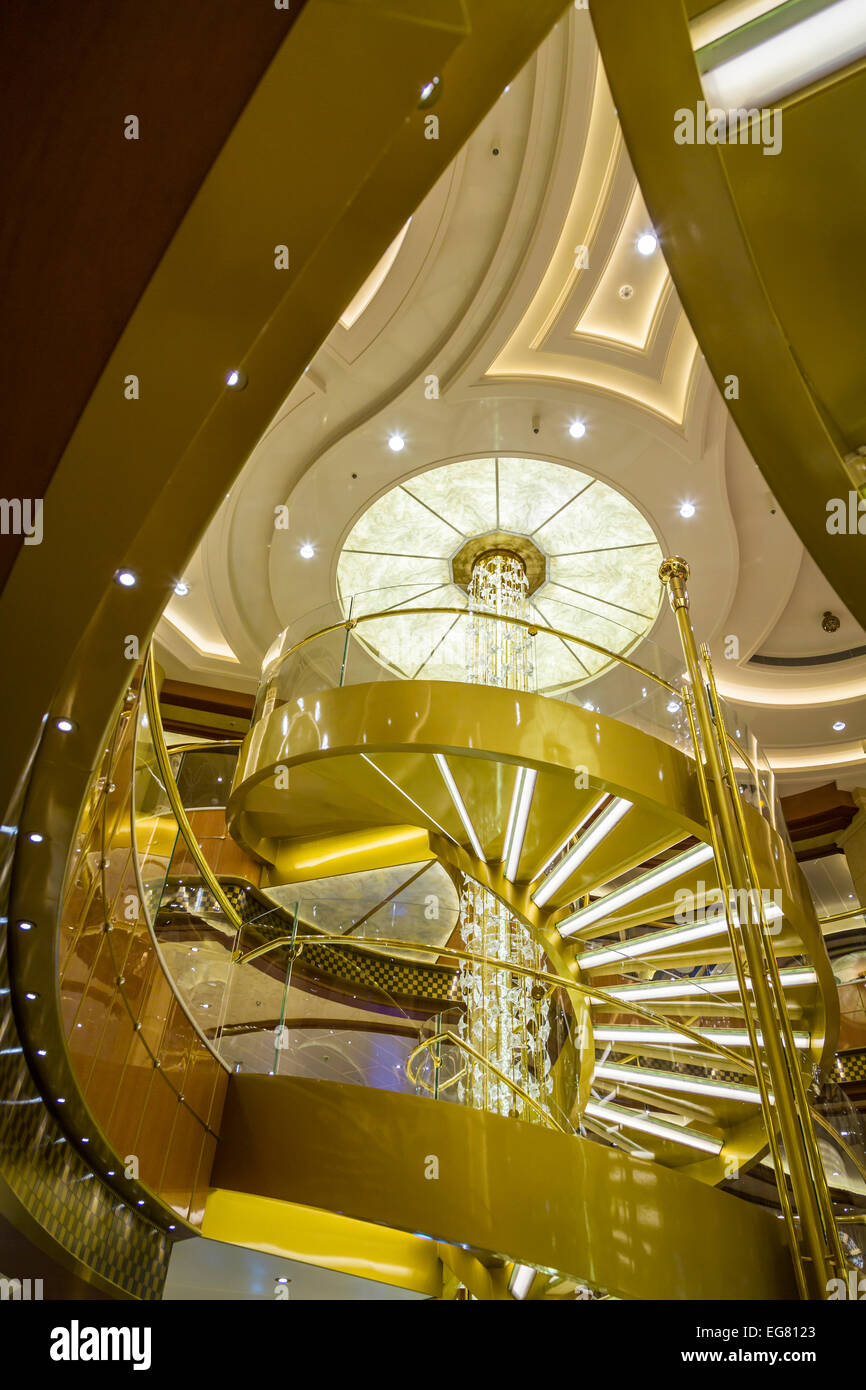 Cruise ship decor in the atrium of the Regal Princess Stock Photo - Alamy