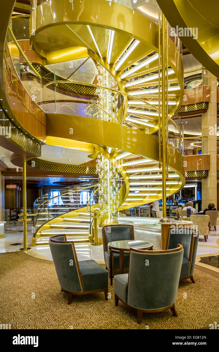 Cruise ship decor in the atrium of the Regal Princess Stock Photo - Alamy