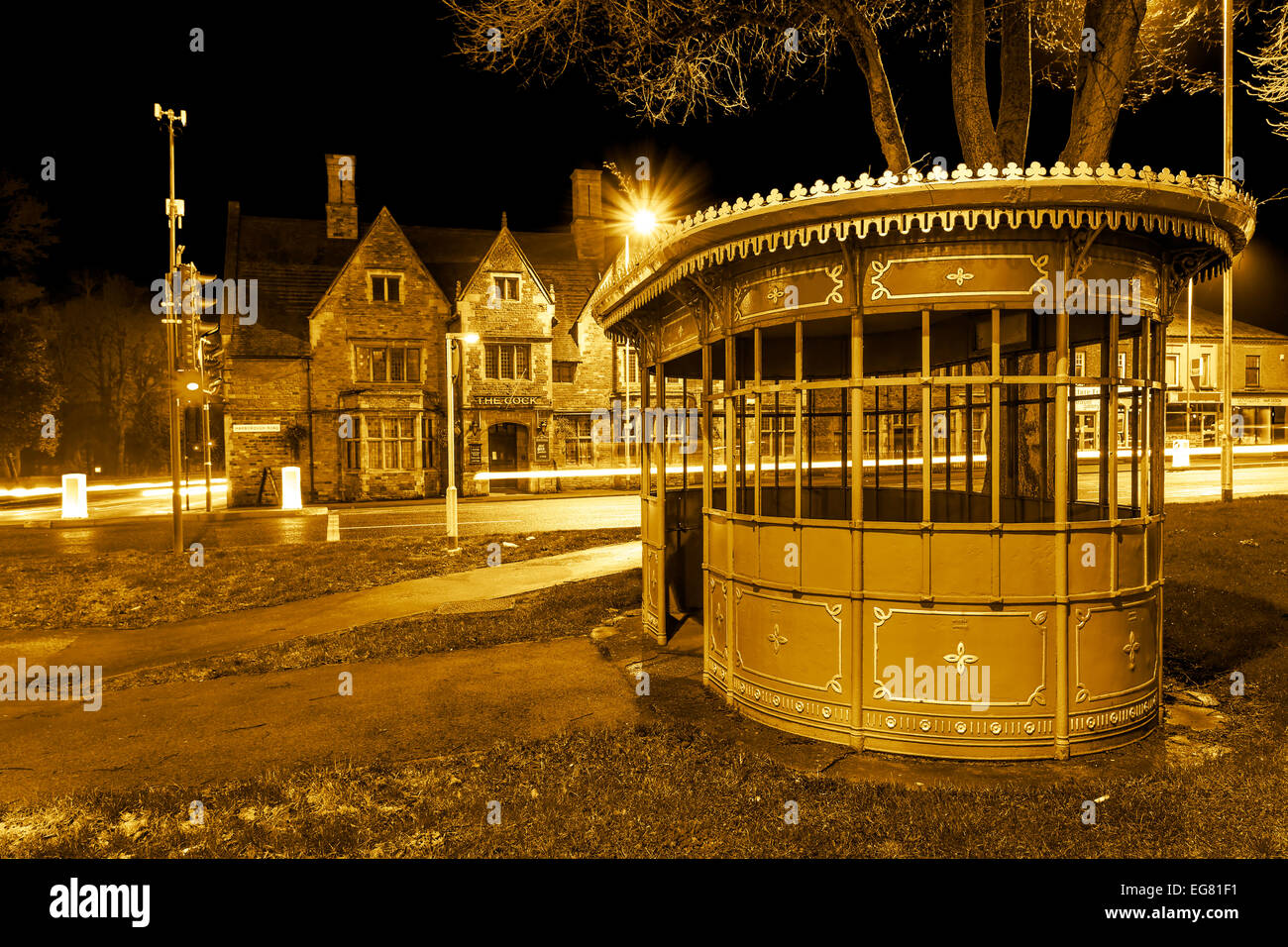 Old tram shelter built in 1924 at The Cock. Kingsthorpe Northampton ...