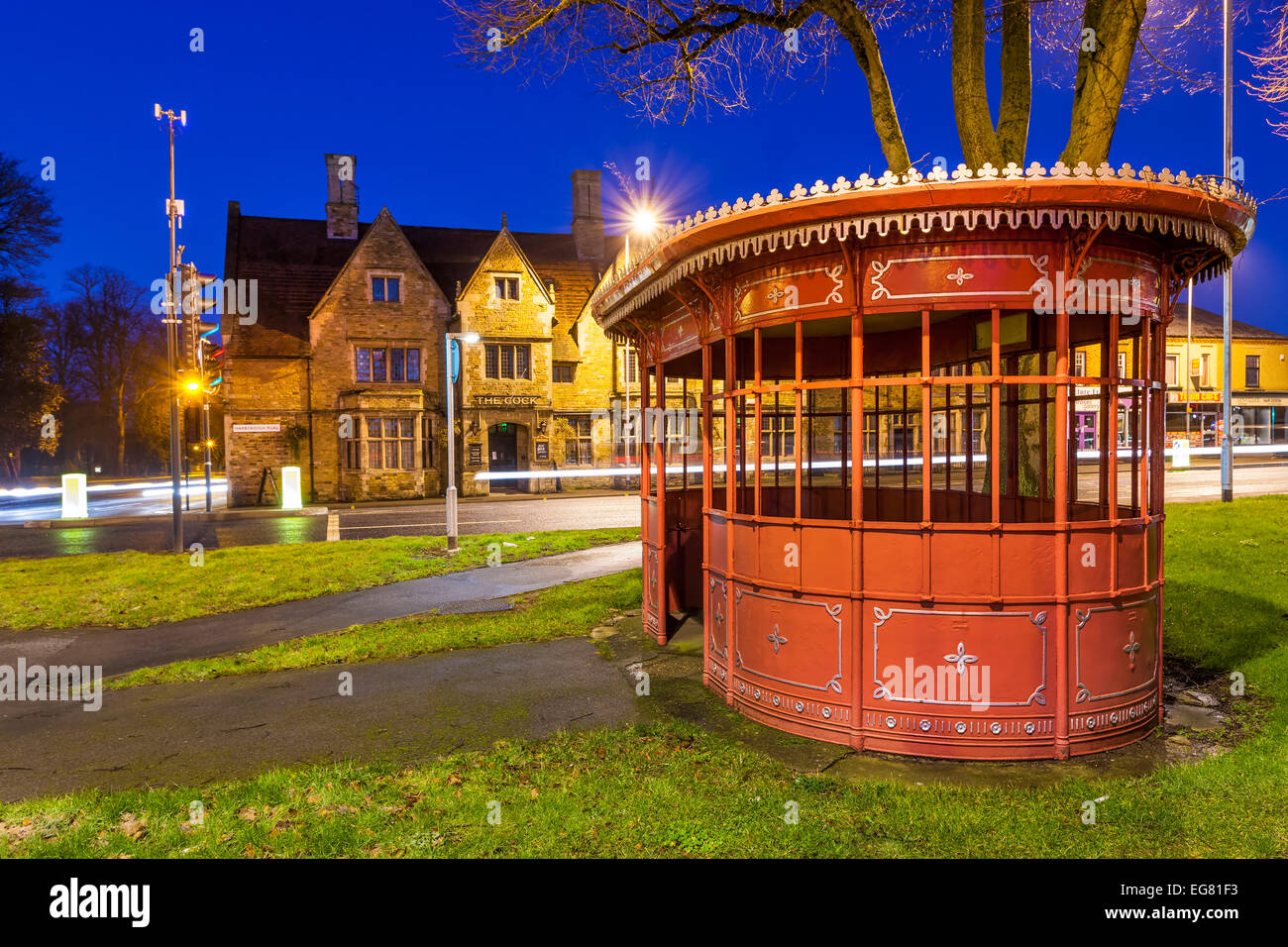 Old tram shelter built in 1924 at The Cock. Kingsthorpe Northampton ...