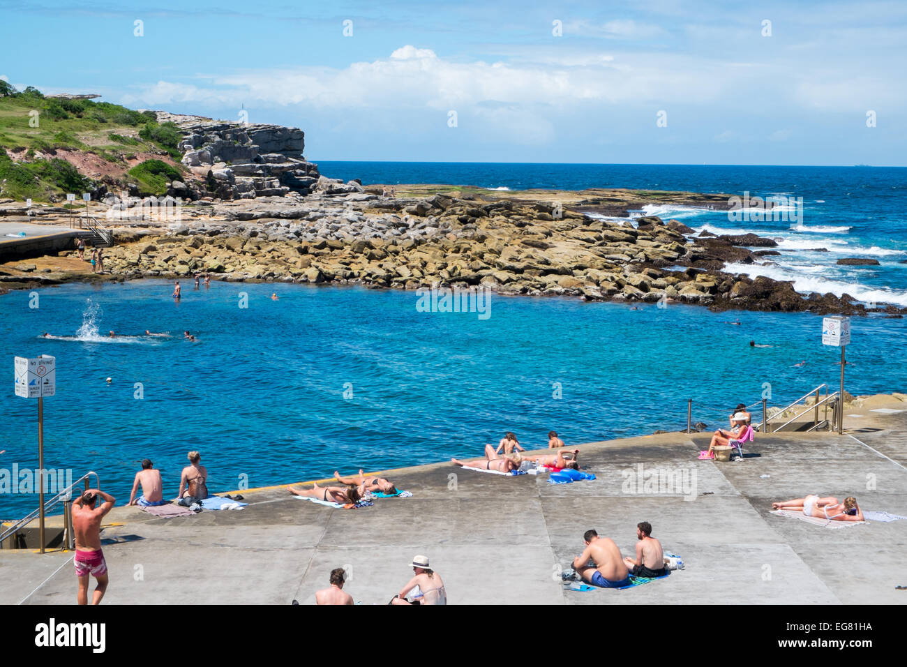 Clovelly beach swim pool area, eastern suburbs,Sydney,australia Stock ...