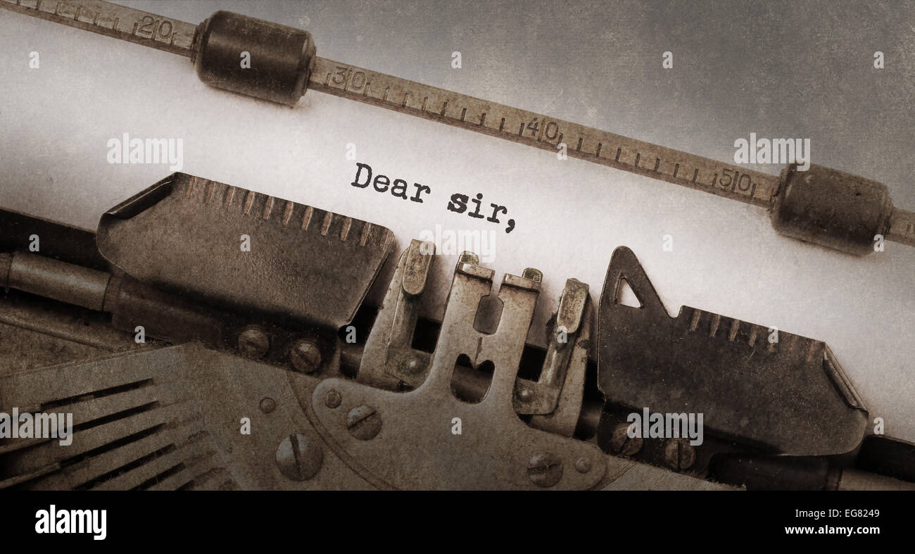 Dear sir letter hi-res stock photography and images - Alamy