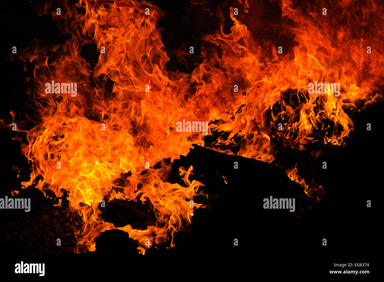 Real Flames isolated on black Stock Photo - Alamy
