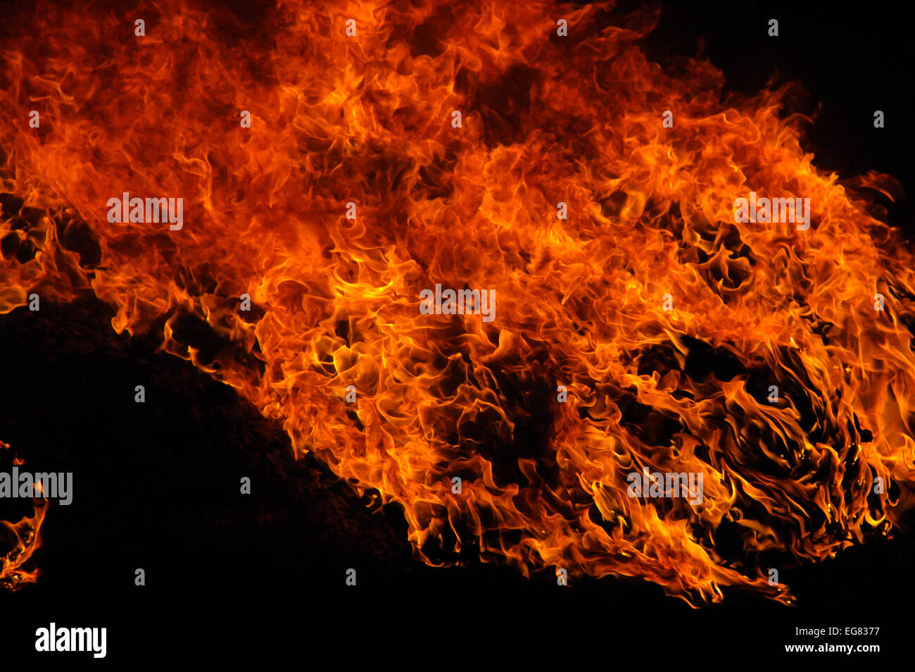 Real Flames isolated on black Stock Photo - Alamy
