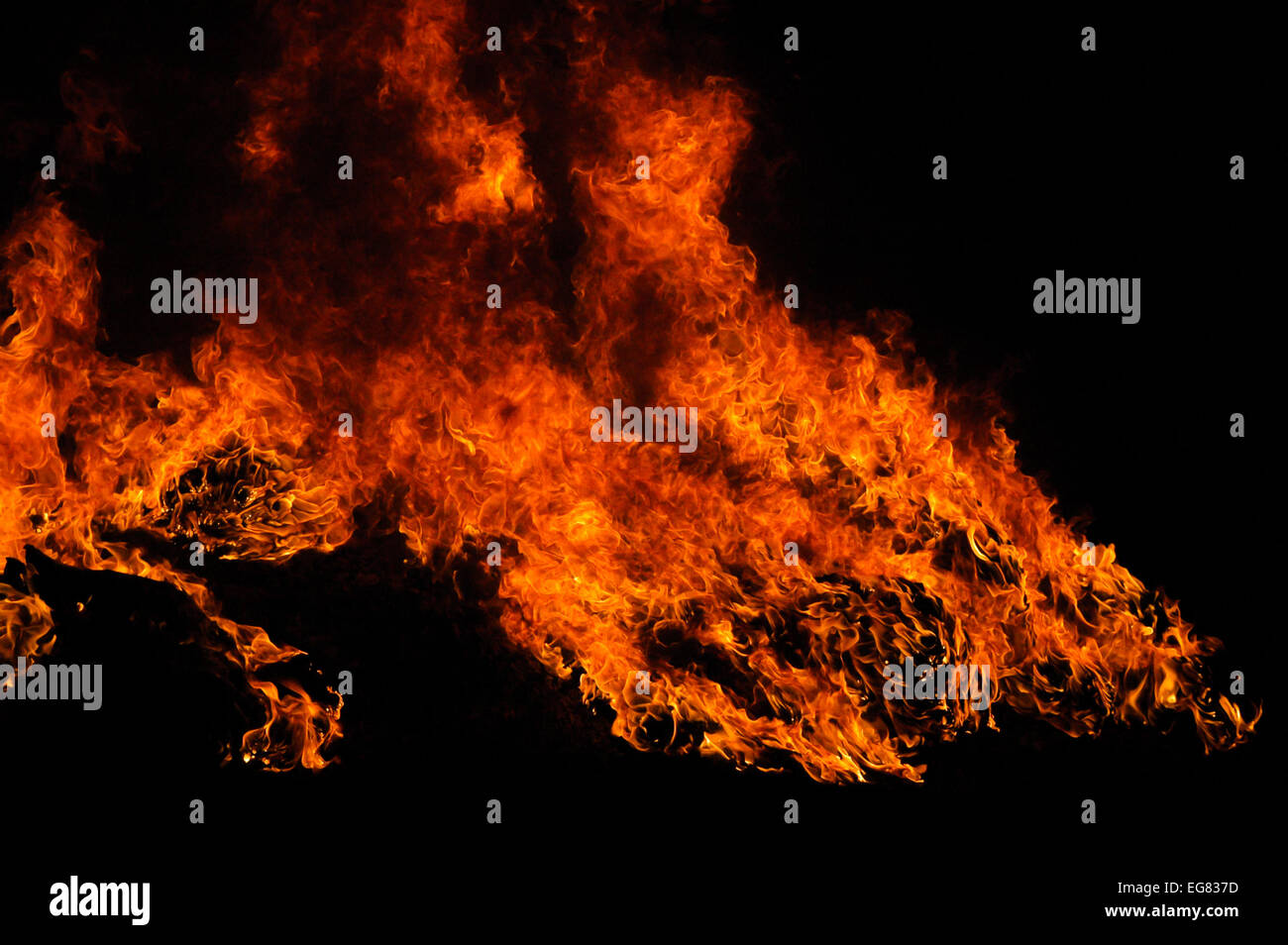 Real Flames isolated on black Stock Photo - Alamy