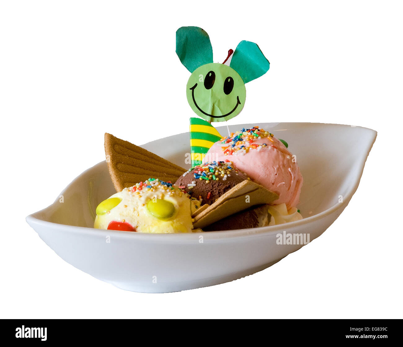 Sundae in white background Stock Photo - Alamy