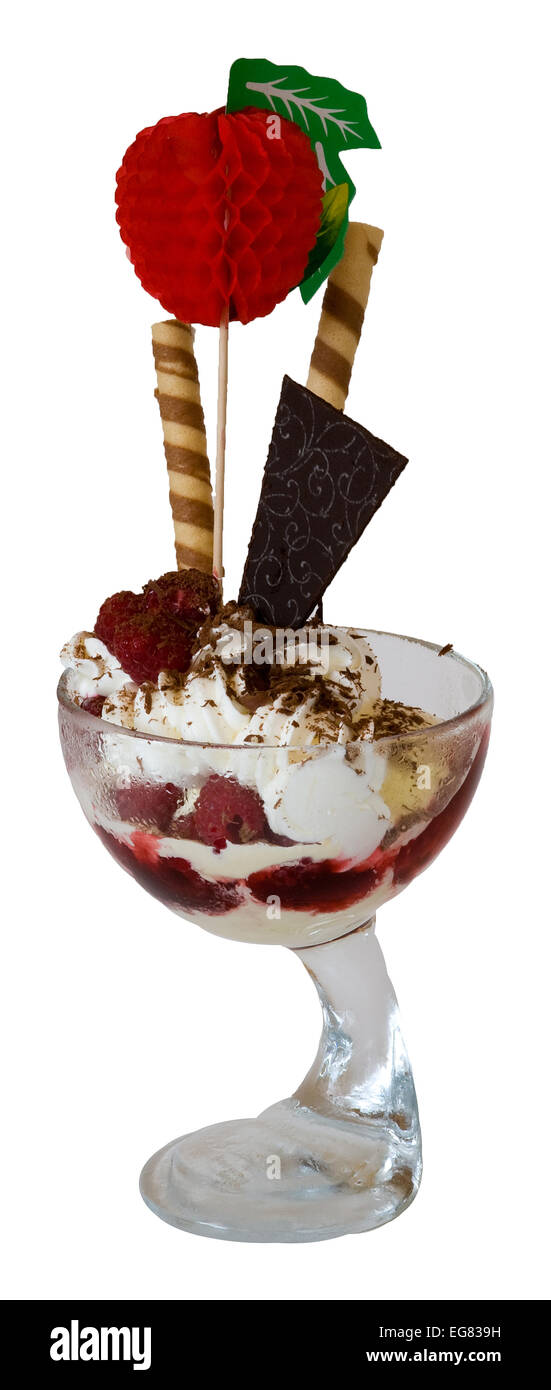 Sundae in white background Stock Photo - Alamy