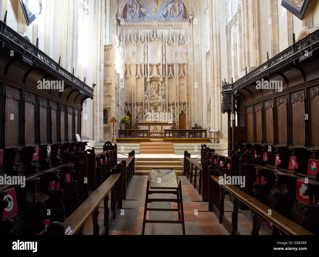 Choir pews hi-res stock photography and images - Alamy