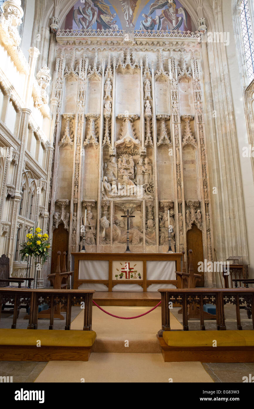 Church interior altar and high ceiling and impressive stonework Stock ...