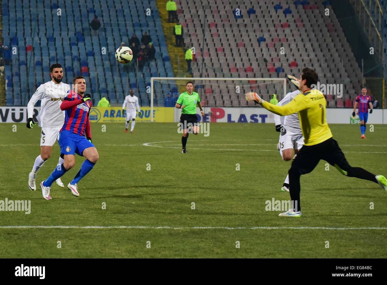 Ghencea Stadium, Romania ROU. 18th Feb, 2015. George Tucudean #29 of ...