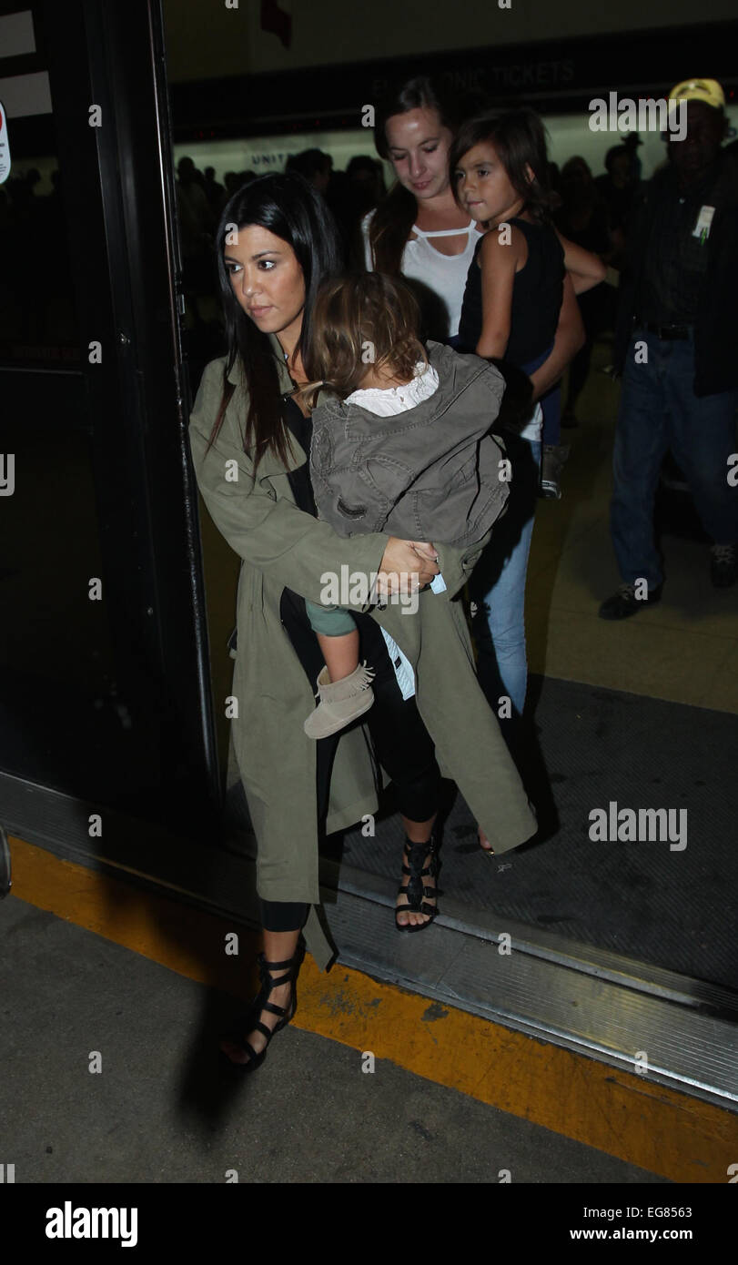 Kourtney kardashian and penelope disick hi-res stock photography and ...