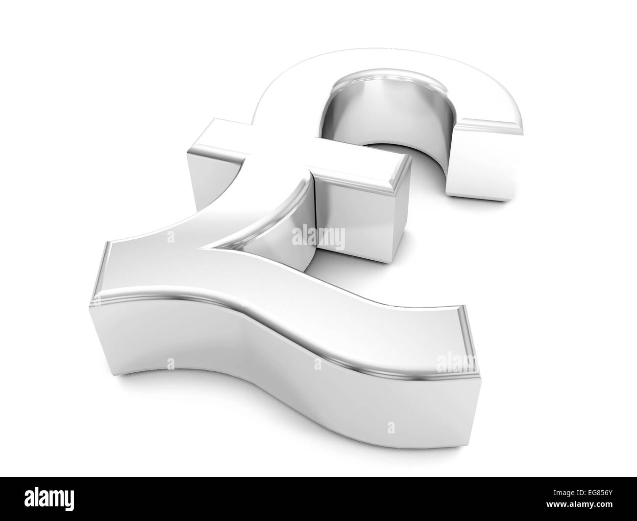 silver pound symbol on a white background Stock Photo - Alamy