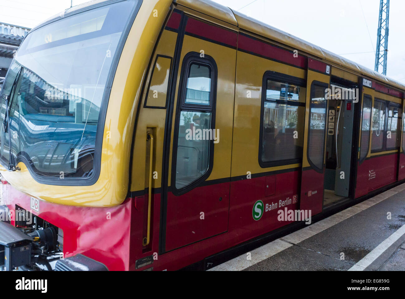 Berlin, Germany, Metro, S Line Subway, Underground Train in Station ...