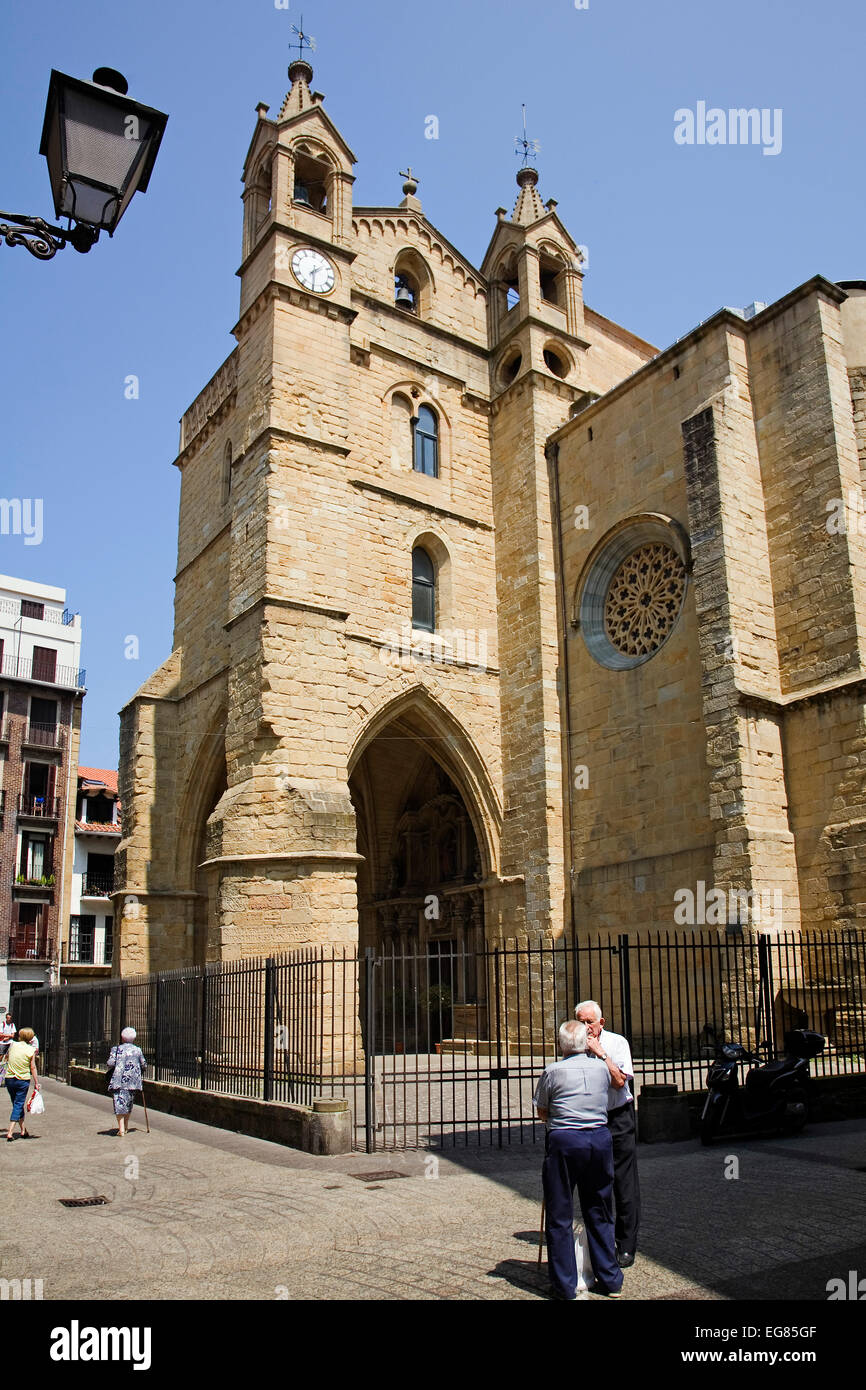 Gothic church of San Vicente San Sebastian Donostia Basque Country ...