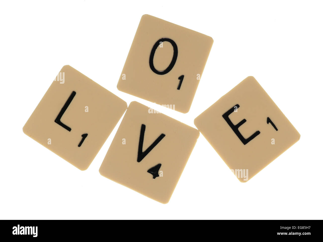 Love scrabble tiles cutout eg85h7 hi-res stock photography and images ...