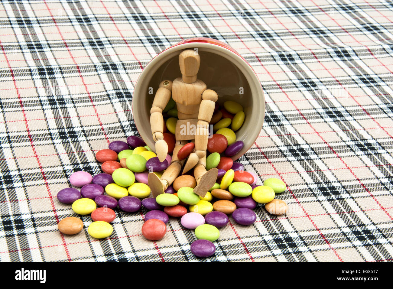 Colored candy beans Stock Photo - Alamy