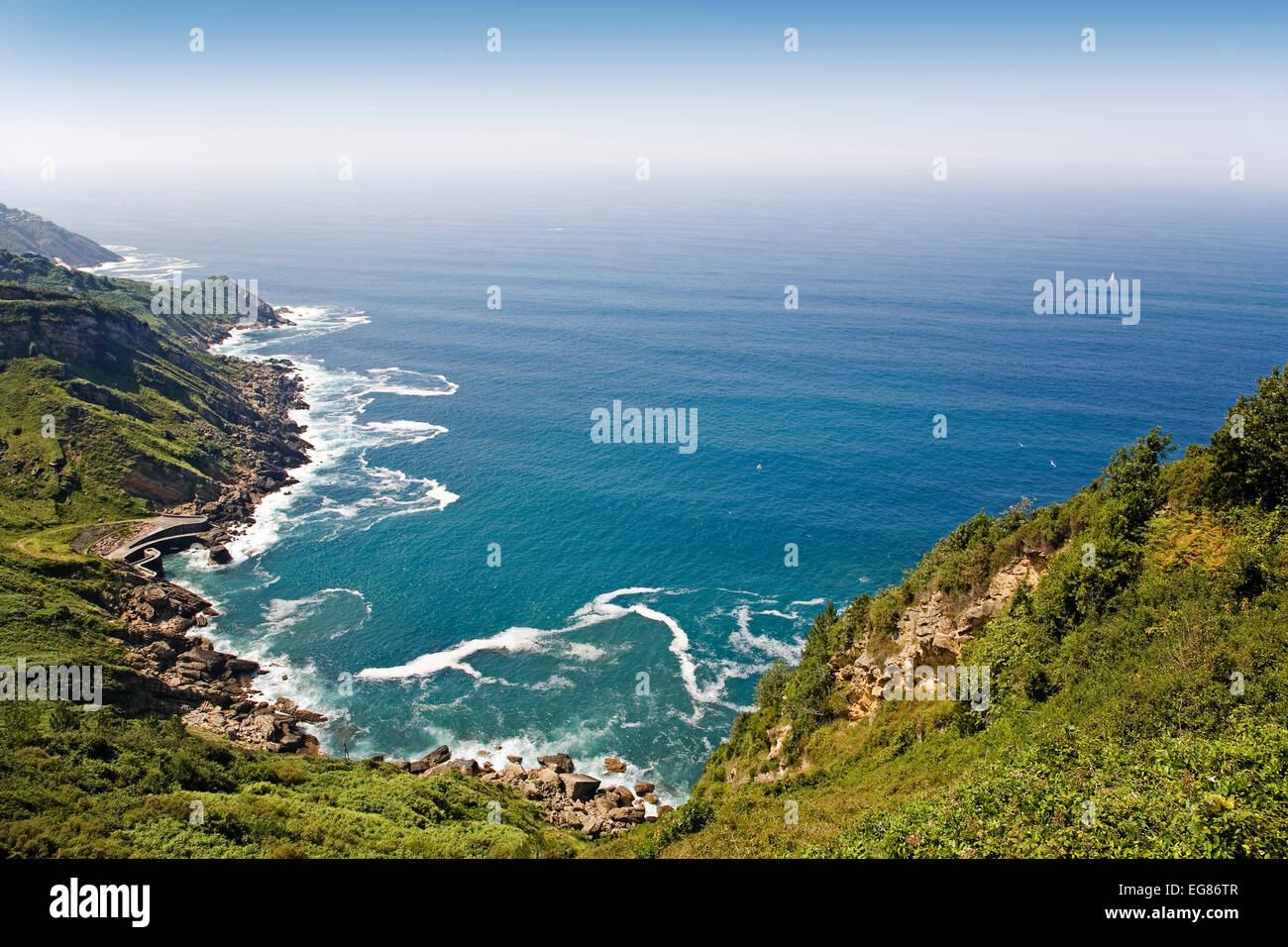 Cantabrian Sea Mount Igueldo San Sebastian Donostia Basque Country ...