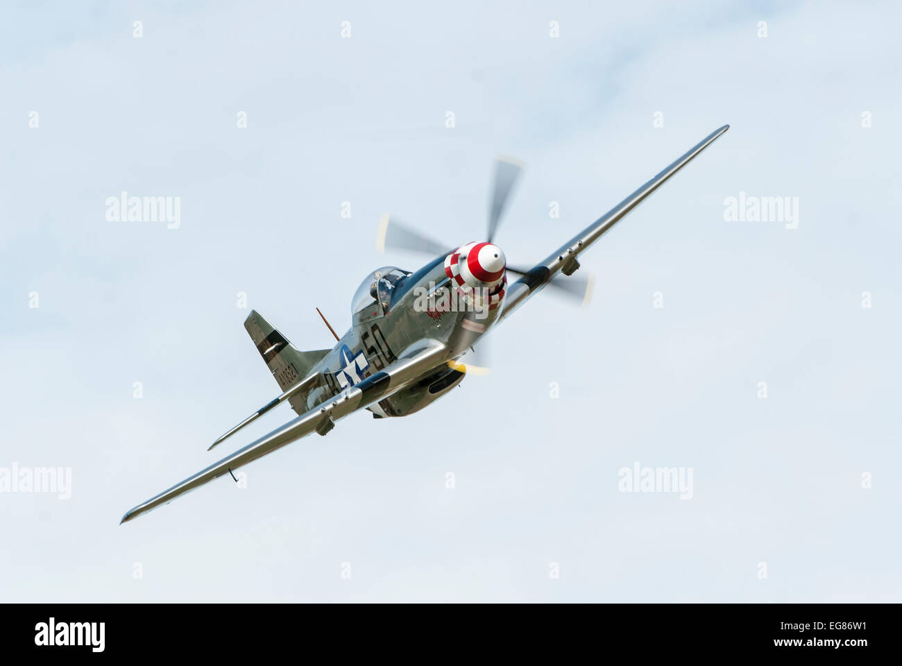 North American P-51D-5-NA Mustang 413521 in flight Stock Photo - Alamy
