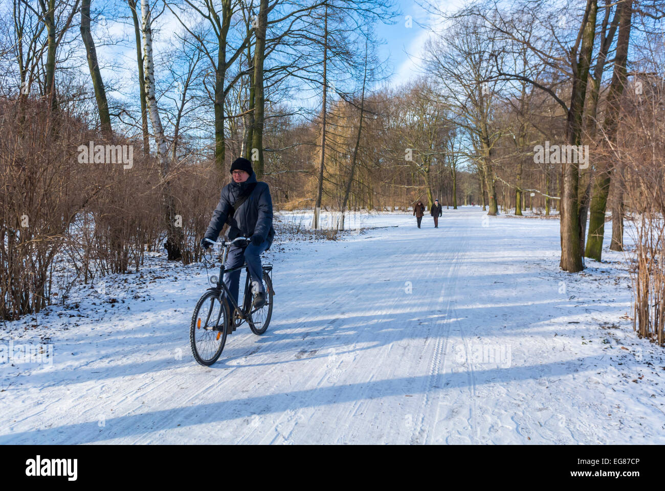 Berlin, Germany, Rural Winter Landscape in German Public Park Scenes ...