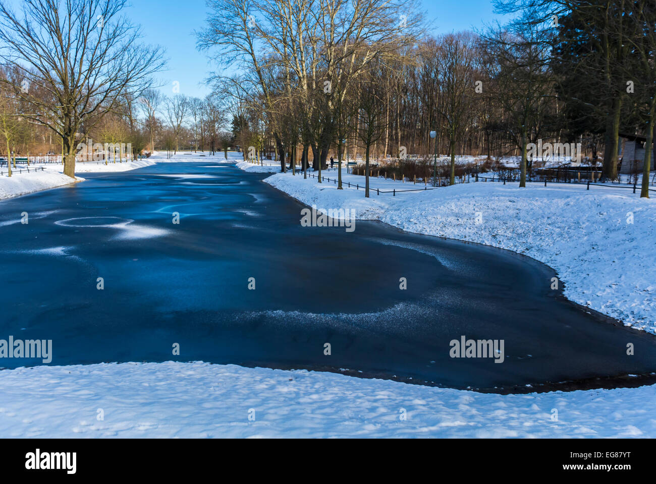 Berlin, Germany, German Public Park Scenes, Lake Tiergarten Landscape ...