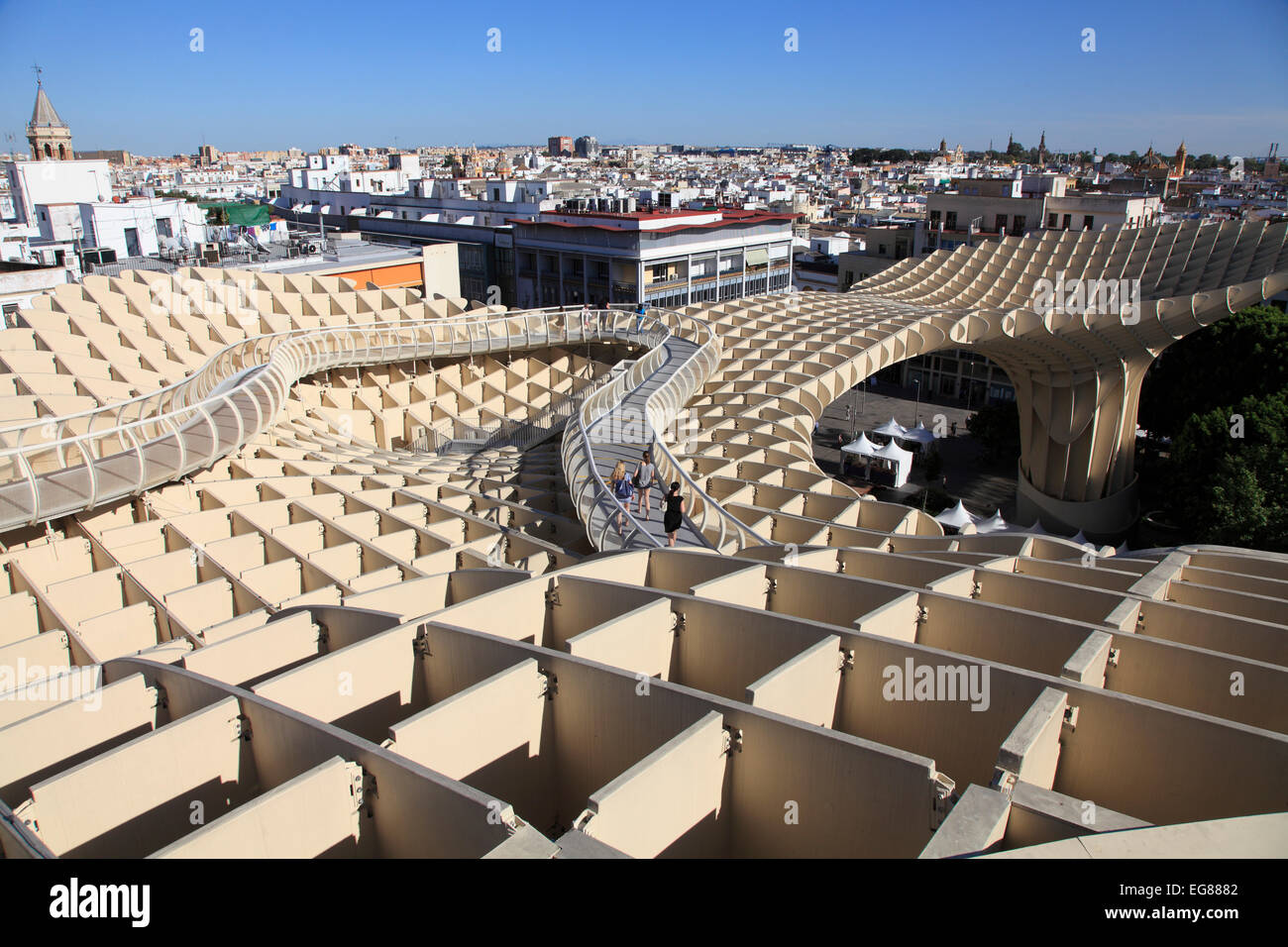 Spain, Andalusia, Seville, Metropol Parasol, wooden structure, JŸrgen ...