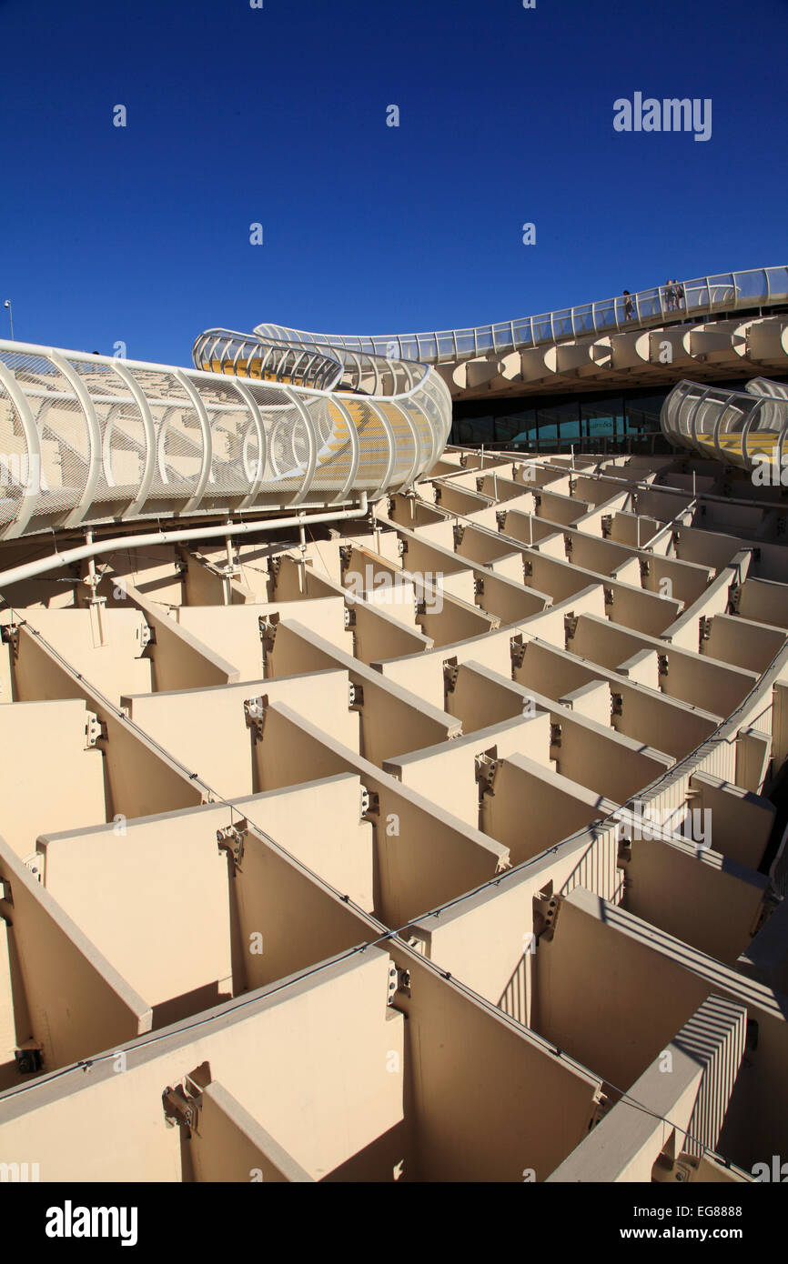 Spain, Andalusia, Seville, Metropol Parasol, wooden structure, JŸrgen ...