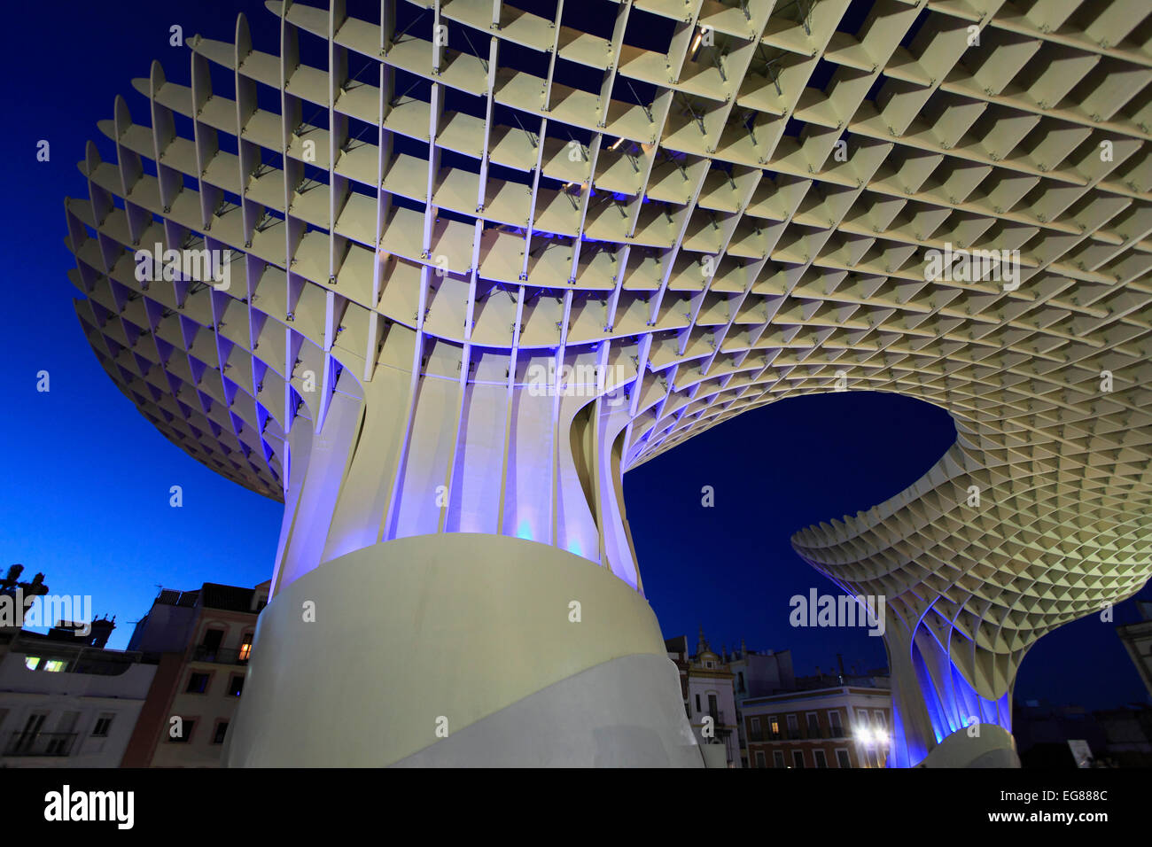Spain, Andalusia, Seville, Metropol Parasol, wooden structure, JŸrgen ...