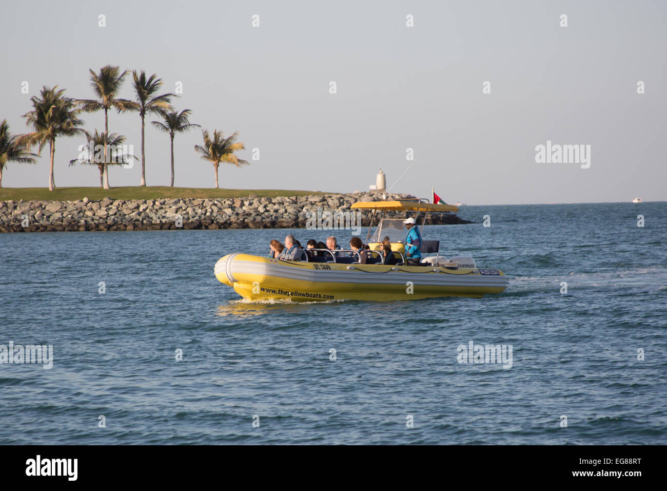 A tourist rib from the yellow boats company Stock Photo - Alamy