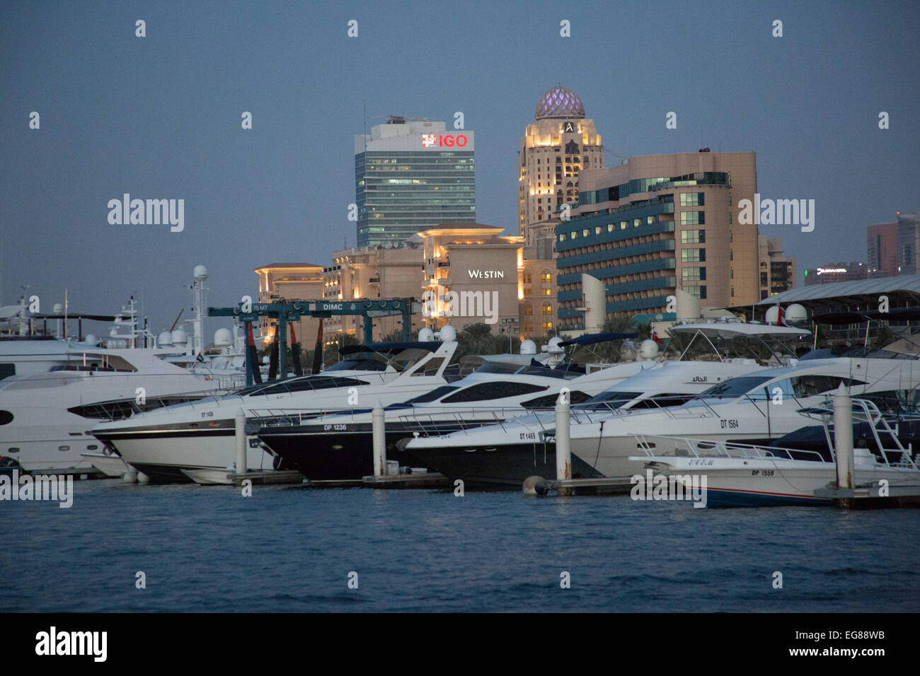 Sea entrance to Dubai Marina Stock Photo - Alamy