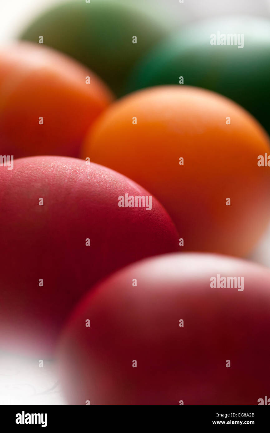 Traditionally colored eggs in one color Stock Photo - Alamy