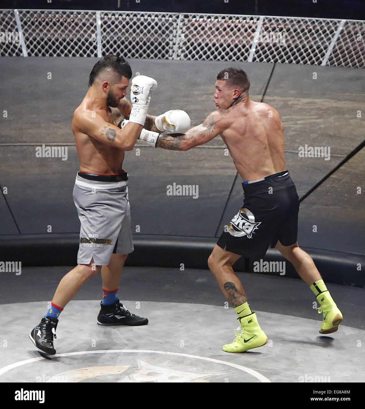 Gabriel Rosado, left, and Bryan Vera , right, fight during Big-Knockout ...