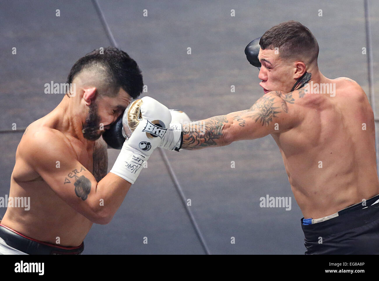 Gabriel Rosado, left, and Bryan Vera , right, fight during Big-Knockout ...
