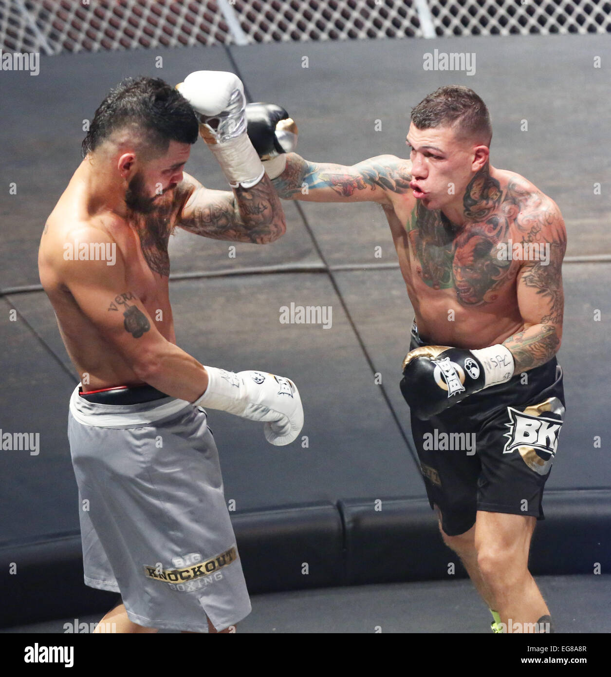 Gabriel Rosado, left, and Bryan Vera , right, fight during Big-Knockout ...