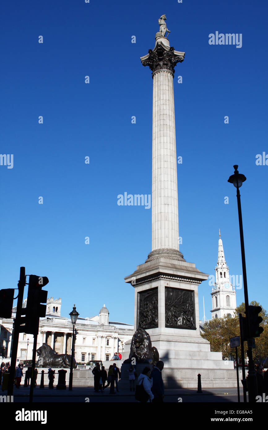 A view of Trafalgar Square, London, England Stock Photo - Alamy