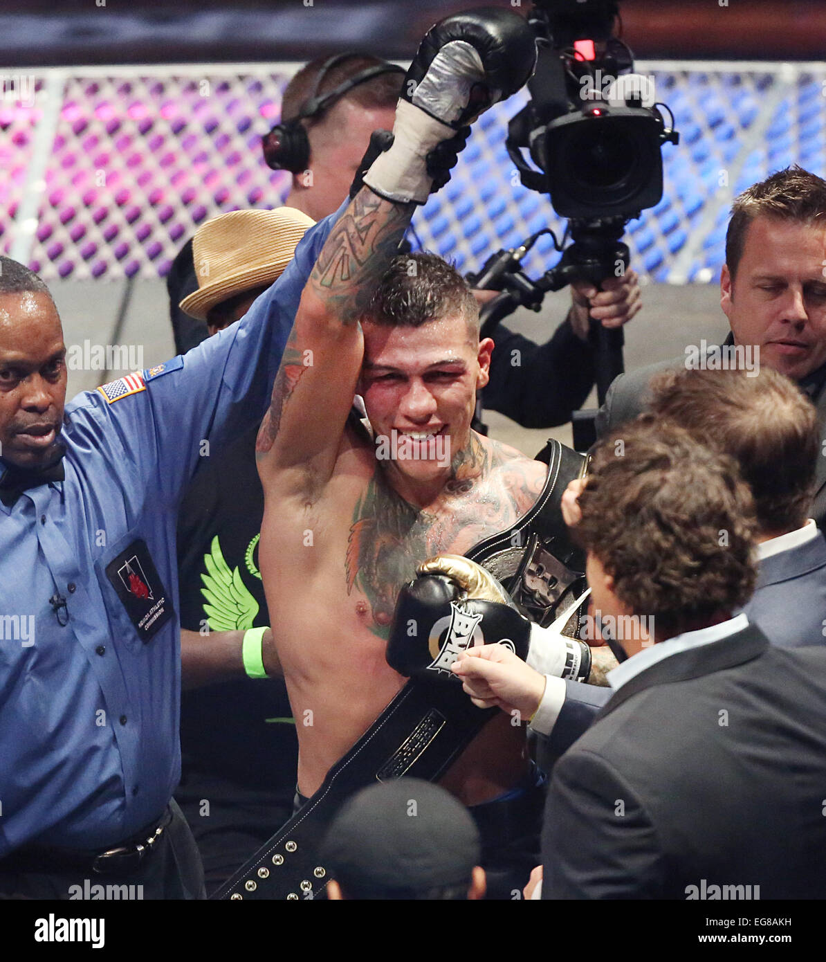 Gabriel Rosado, left, and Bryan Vera , right, fight during Big-Knockout ...