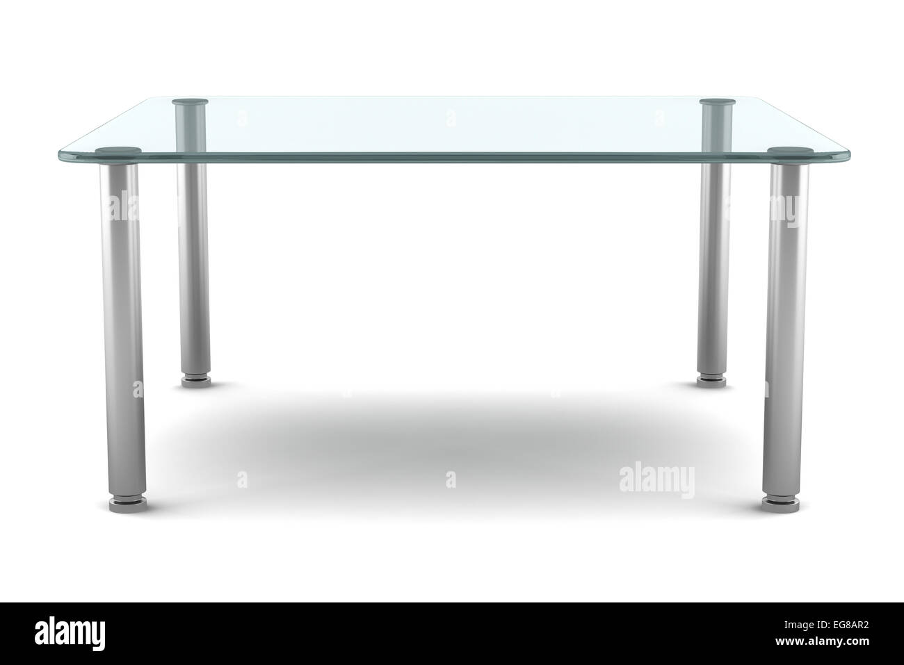 modern glass table isolated on white background Stock Photo - Alamy