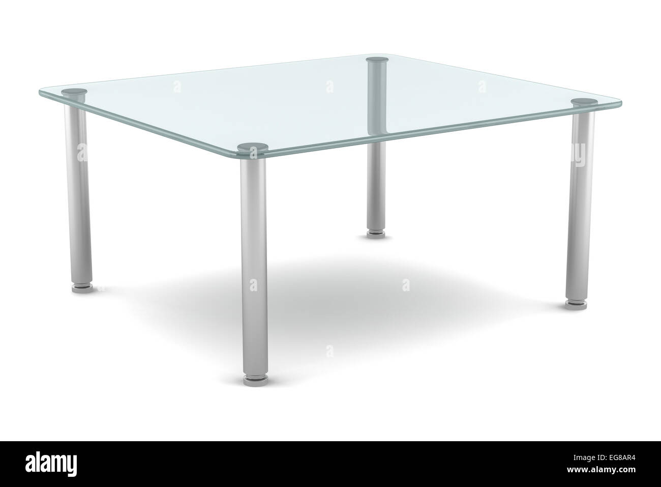 modern glass table isolated on white background Stock Photo - Alamy