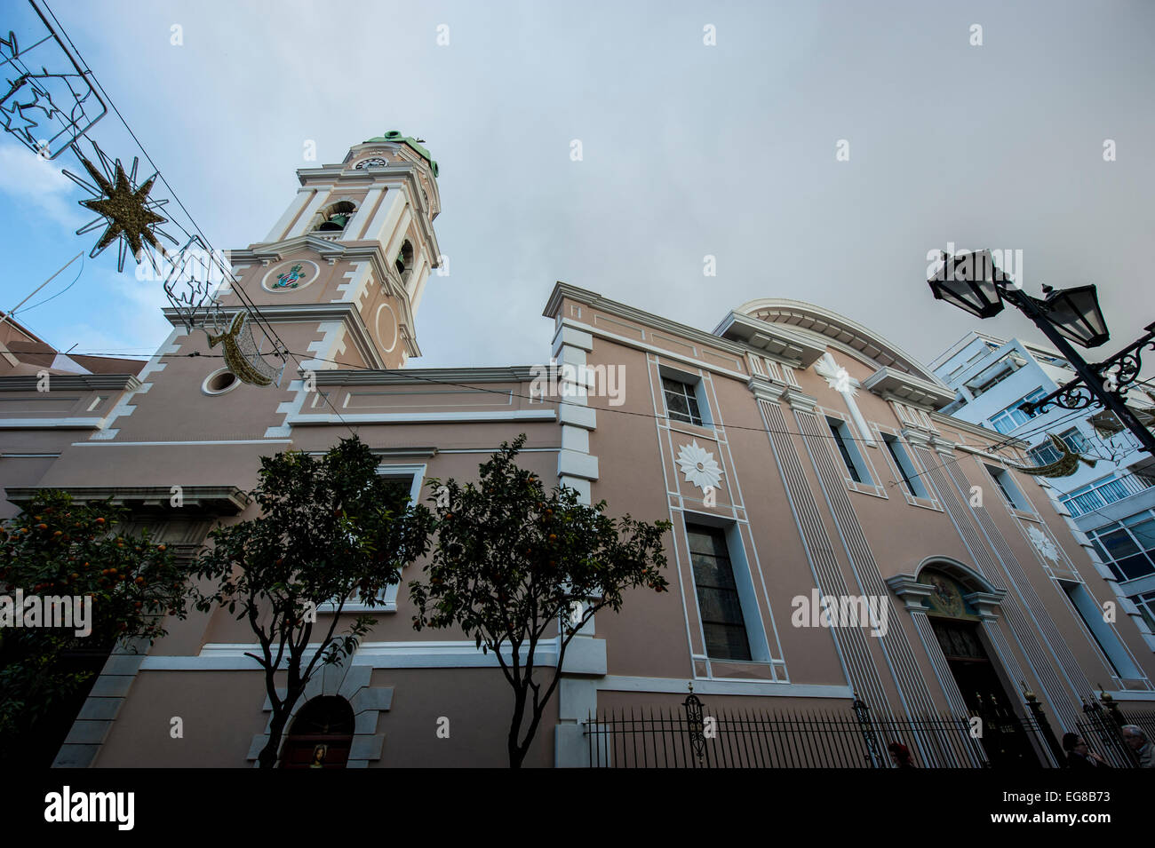Cathedral of St. Mary the the Crowned in Gibraltar, Europe Stock Photo ...
