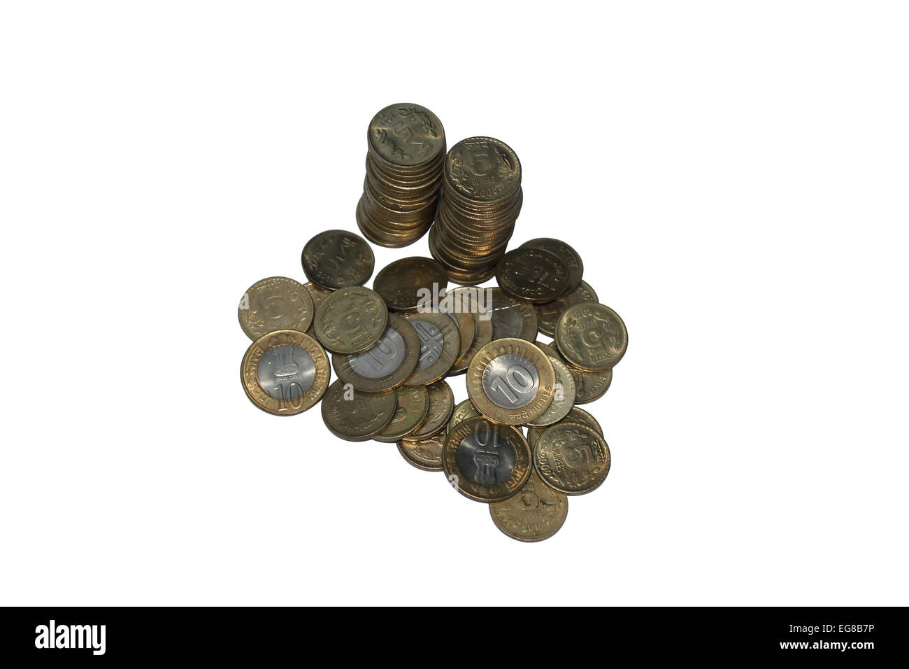 Indian 5 rupee coin Cut Out Stock Images & Pictures - Alamy