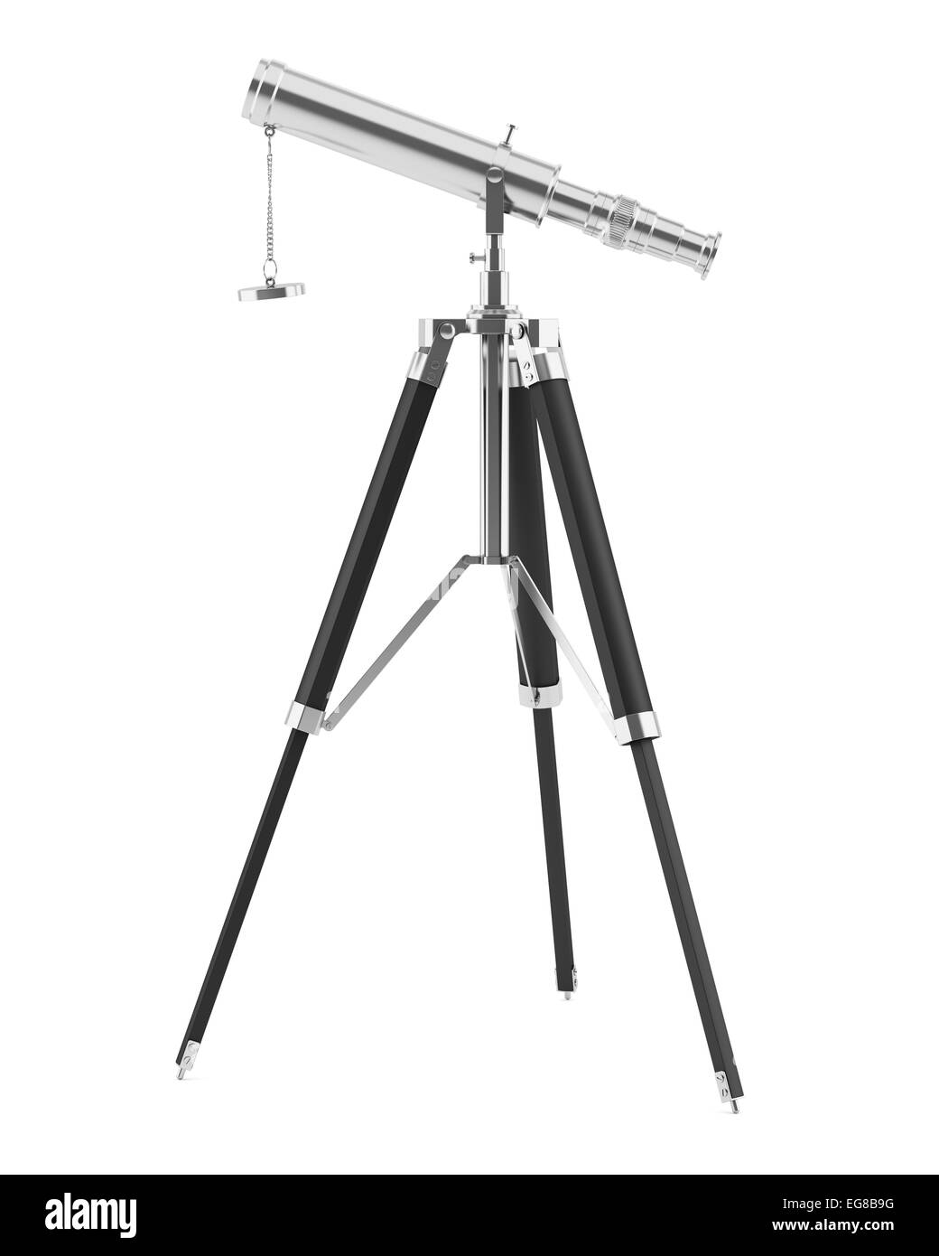telescope on tripod isolated on white background Stock Photo - Alamy