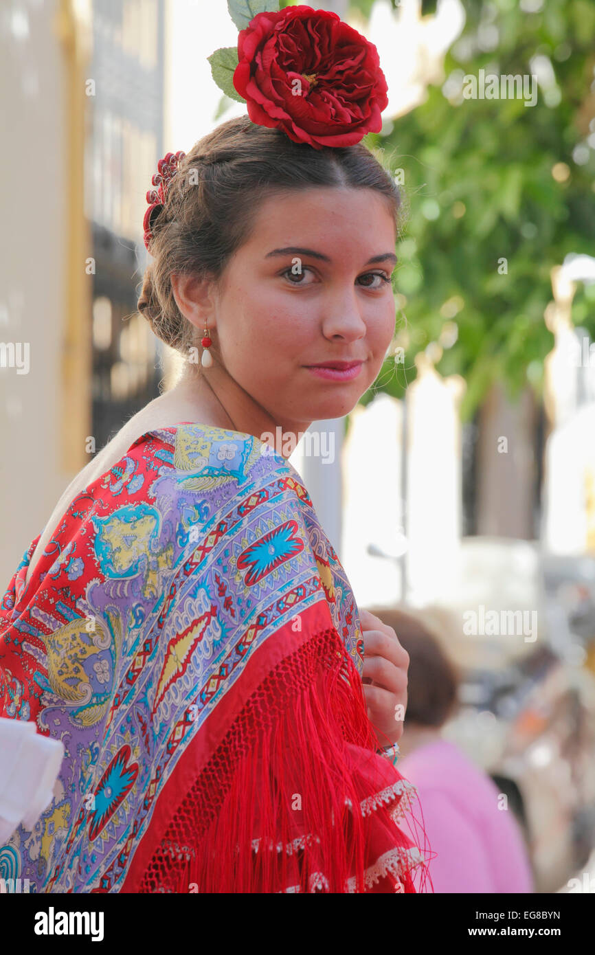 Feria abril seville woman hi-res stock photography and images - Alamy