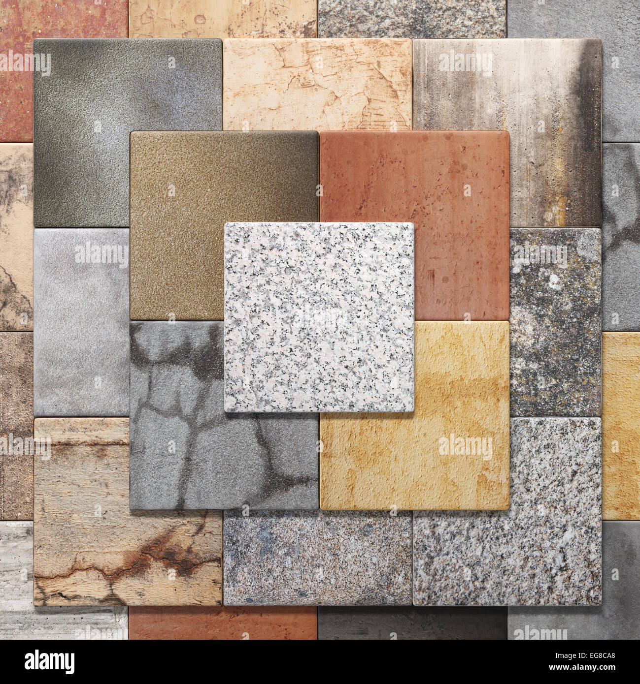 3d rendering of a lot of textured stones cubes Stock Photo - Alamy