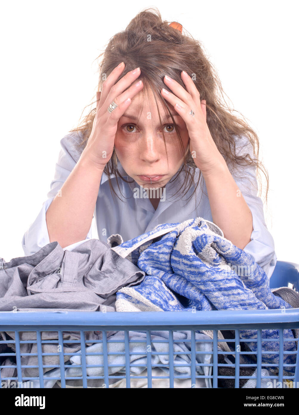 Tired woman housework hi-res stock photography and images - Alamy