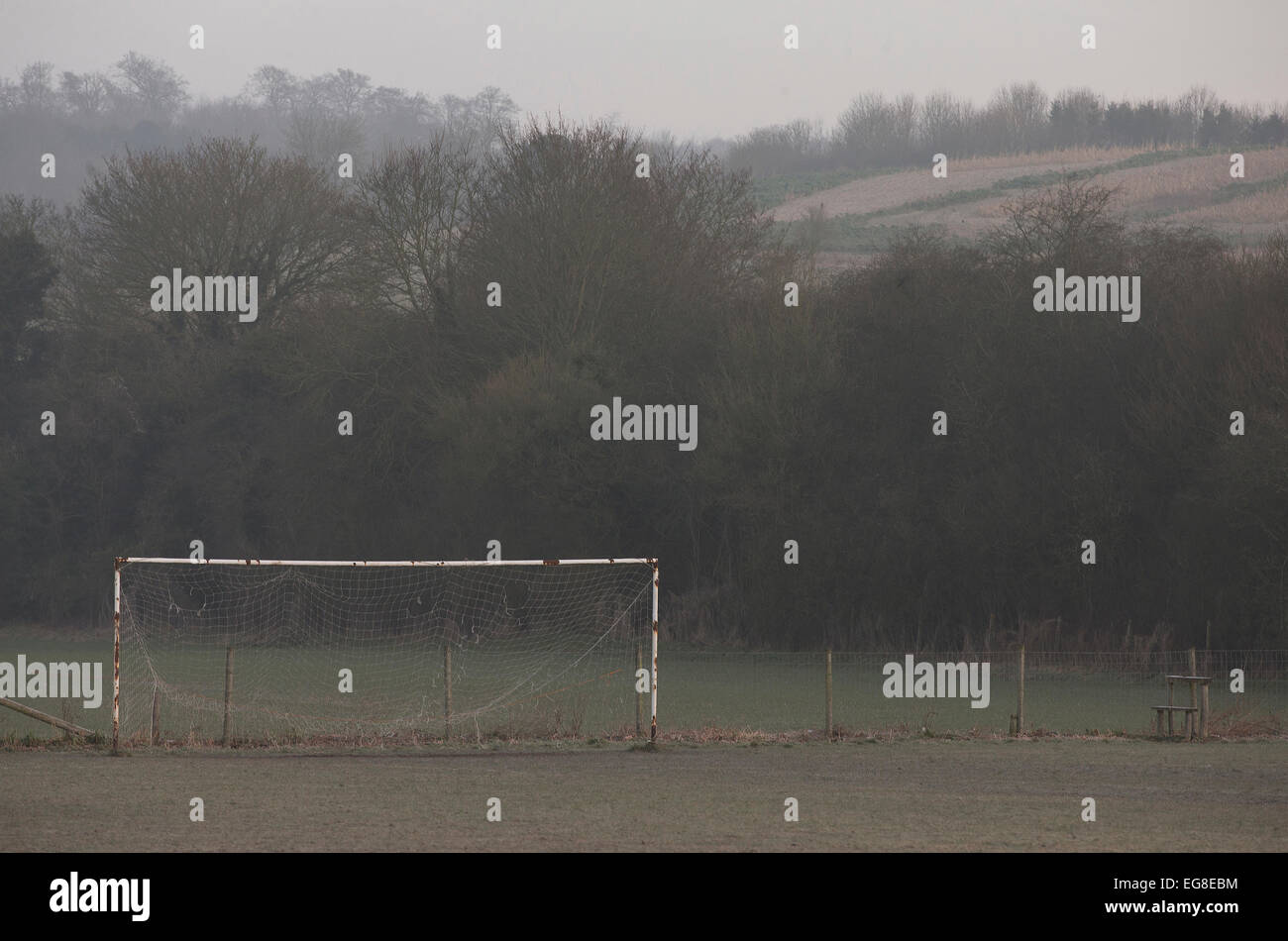 Football pitches goal posts hi-res stock photography and images - Alamy