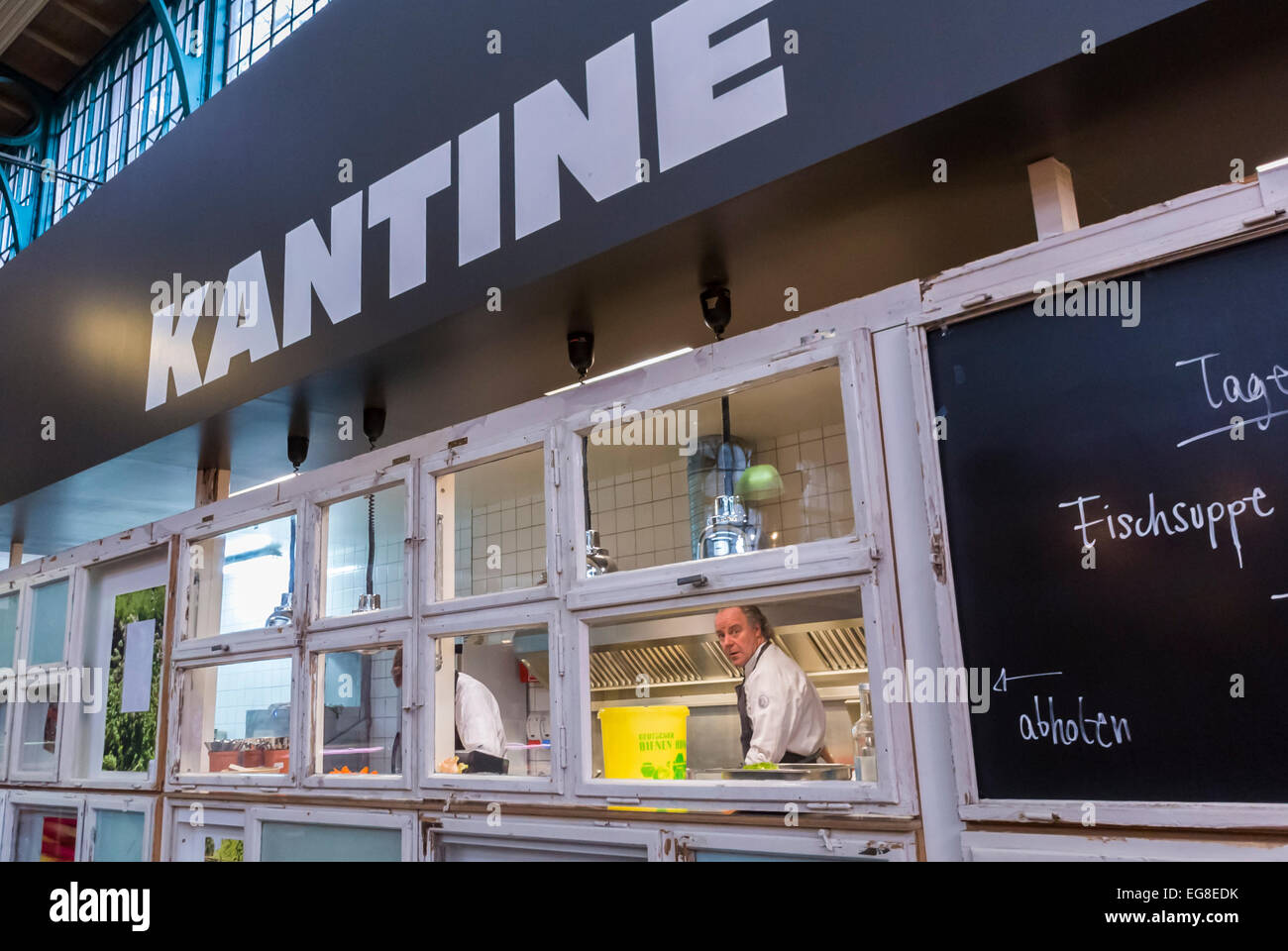 Berlin, Germany, inside German Bistro Restaurant "Kantine" at Public ...