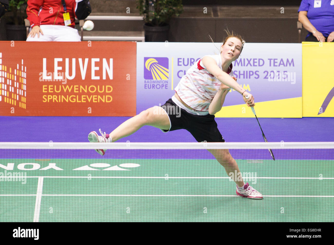 LEUVEN, BELGIUM, 13/02/2015. Badminton player Line Kjaersfeldt (Denmark ...