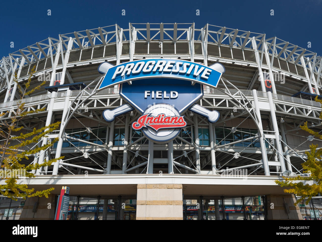 PROGRESSIVE FIELD SIGN (©PROGRESSIVE CORP 2008) CLEVELAND INDIANS ...