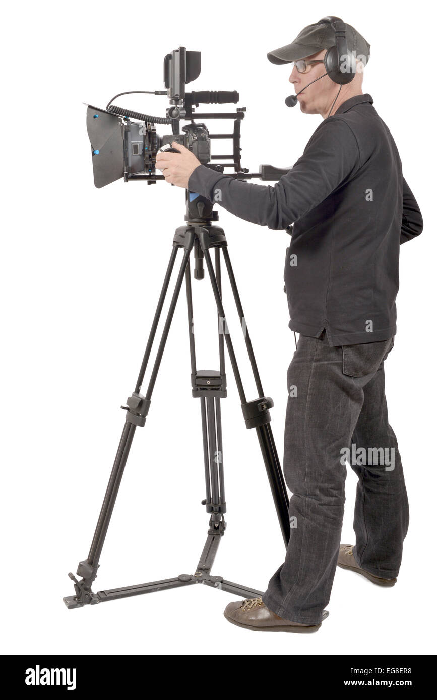 Cameraman standing professional camera hi-res stock photography and ...